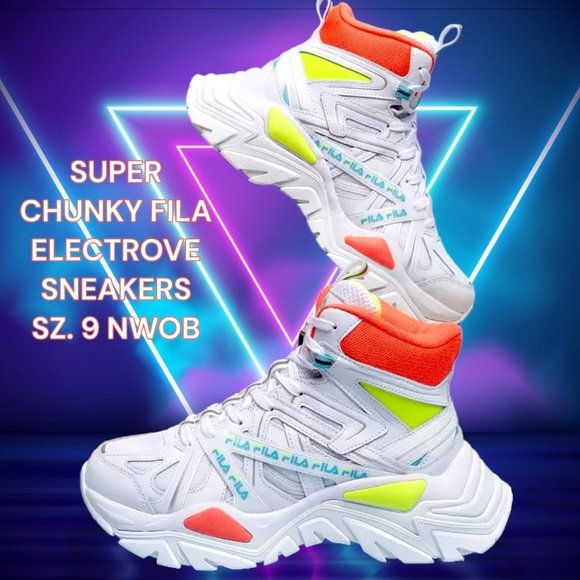 Fila | Shoes | Fila Womens Super Chunky High Top Electrove Sneakers ...